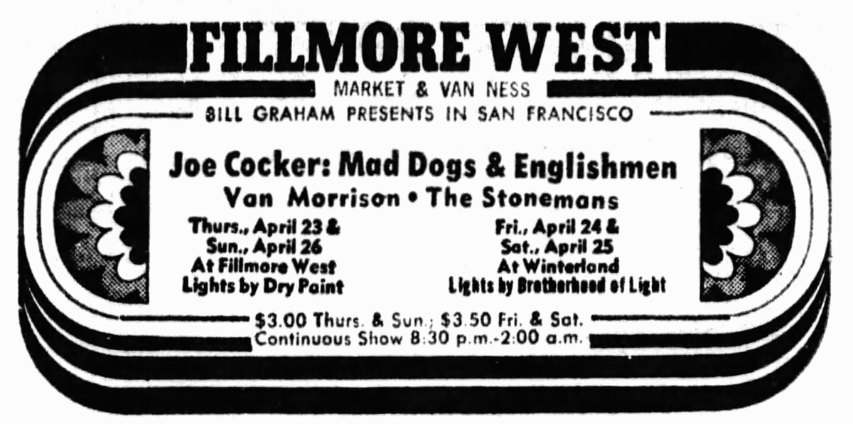 Concert History of Winterland San Francisco, California, United States ...