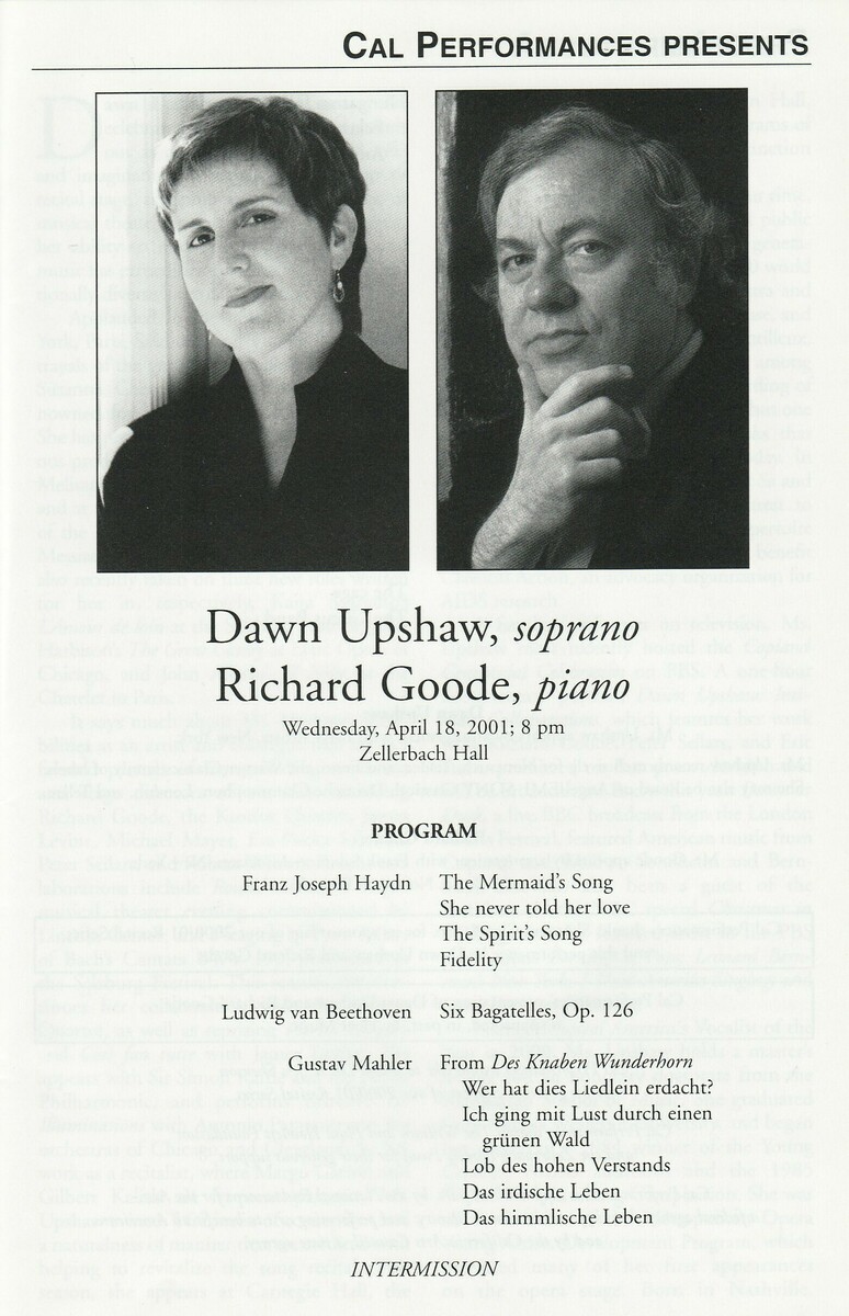Dawn Upshaw Concert & Tour History | Concert Archives