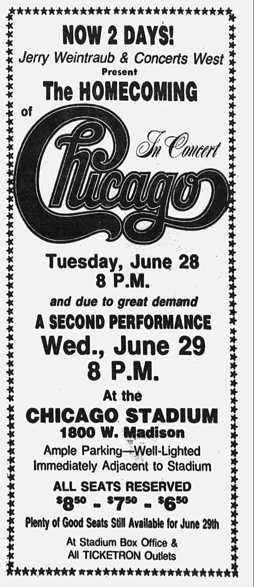Jun 29, 1977: Chicago at Chicago Stadium Chicago, Illinois, United ...