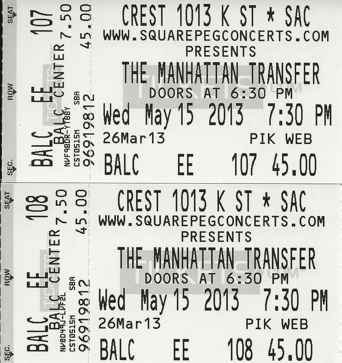 The Manhattan Transfer Concert & Tour History | Concert Archives