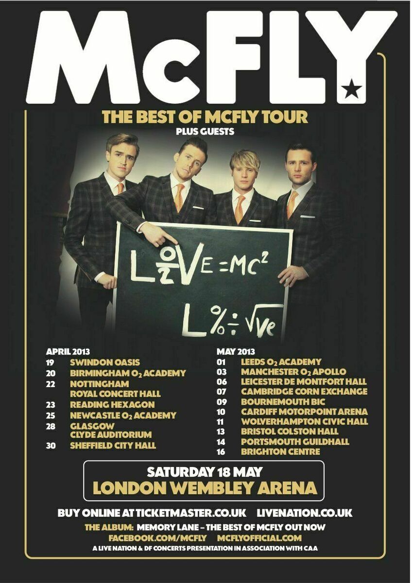 McFly Concert & Tour History (Updated for 2024 - 2025) | Concert Archives