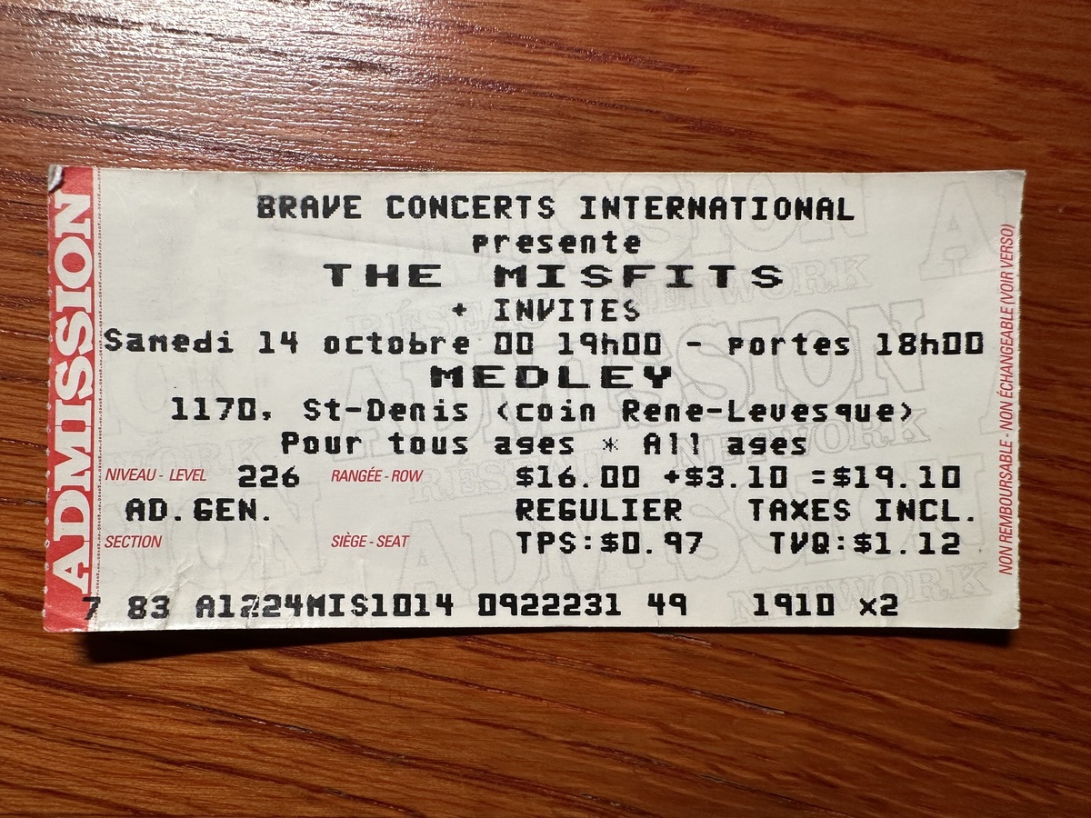 Misfits Concert & Tour History (Updated for 2024 - 2025) | Concert Archives