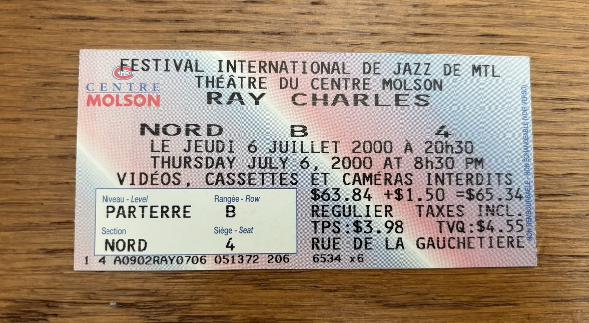 Ray Charles Concert & Tour History | Concert Archives