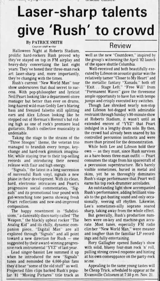 Concert History of Roberts Municipal Stadium Evansville, Indiana ...