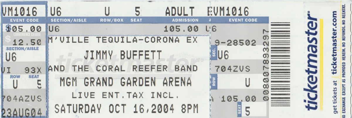 Jimmy Buffett Concert & Tour History (Updated for 2024) | Concert Archives
