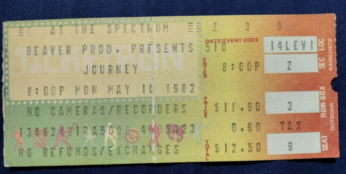 Journey's 1982 Concert & Tour History | Concert Archives