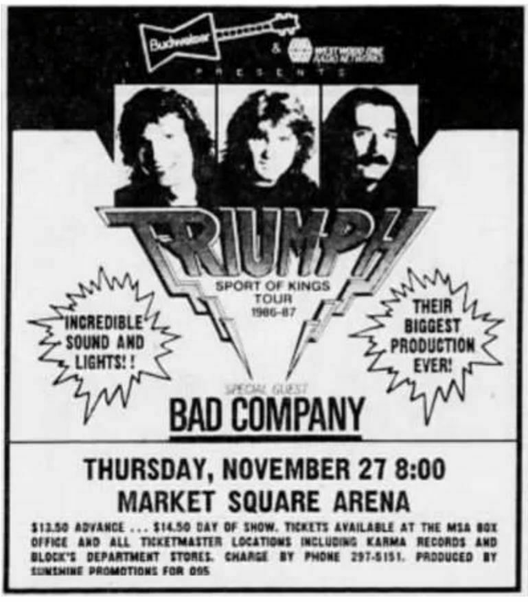Triumph Concert & Tour History | Concert Archives