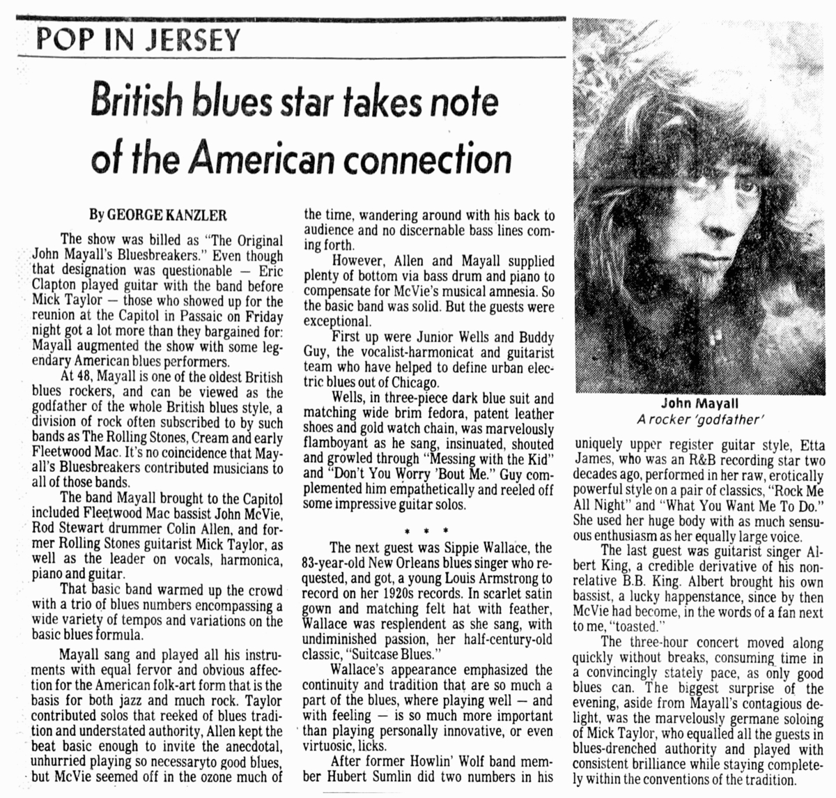 Mick Taylor's 1982 Concert & Tour History | Concert Archives