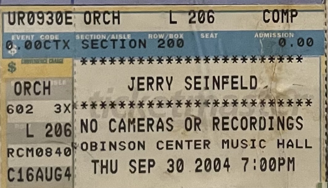 Jerry Seinfeld's 2004 Concert & Tour History | Concert Archives