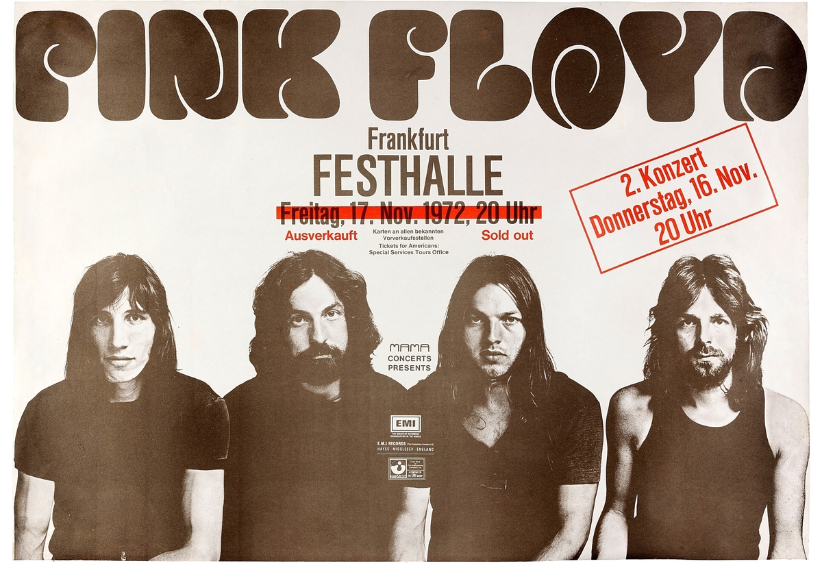 Pink Floyd's 1972 Concert & Tour History | Concert Archives