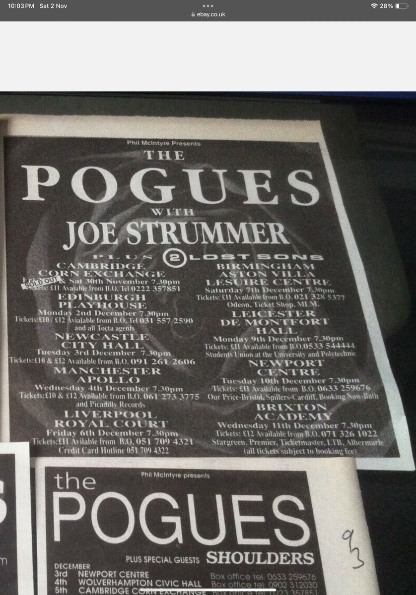 The Pogues Concert & Tour History (Updated for 2025) | Concert Archives