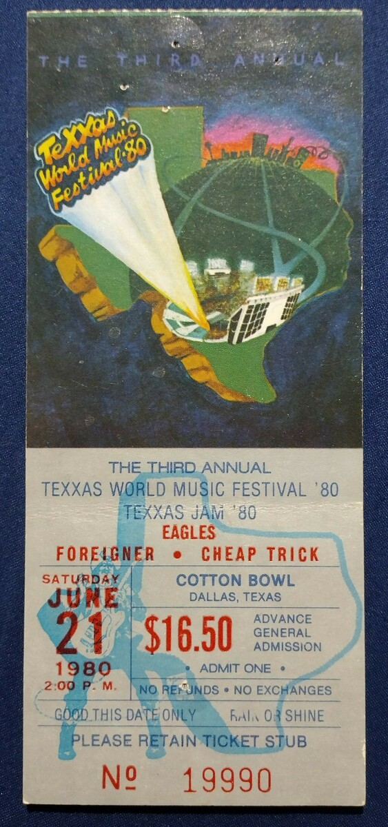 Jun 21, 1980: Texxas world music festival '80 (Texas Jam III) at Cotton ...