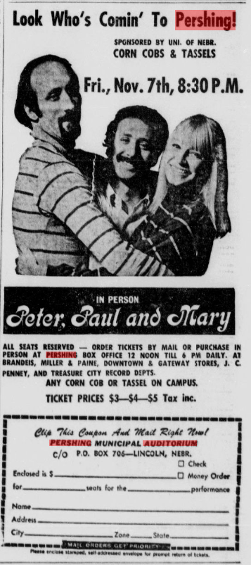 Concert History of Pershing Auditorium (aka Pershing Center) Lincoln ...