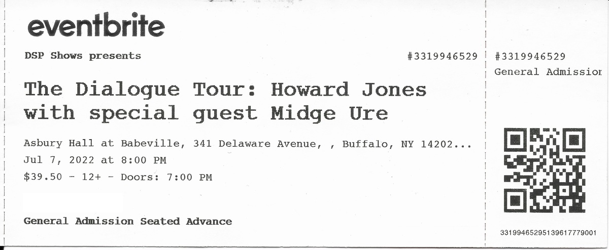 Howard Jones Concert & Tour History (Updated for 2025) | Concert Archives