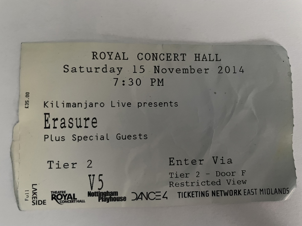 Erasure Concert & Tour History | Concert Archives