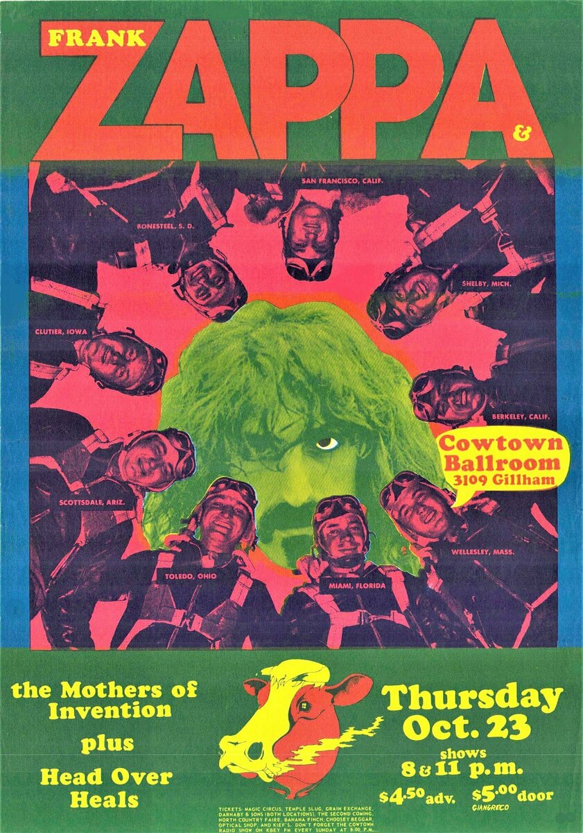 Oct 23, 1971: Frank Zappa / Rich Hill at Cowtown Ballroom Kansas City ...