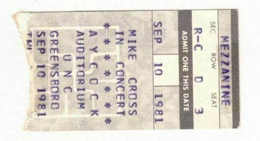 Mike Cross Concert & Tour History | Concert Archives