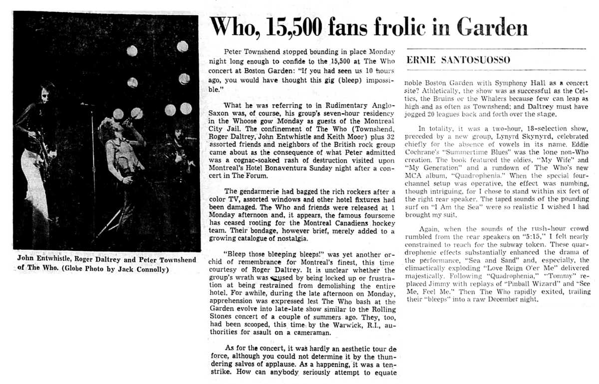Concert History of Boston Garden Boston, Massachusetts, United States ...