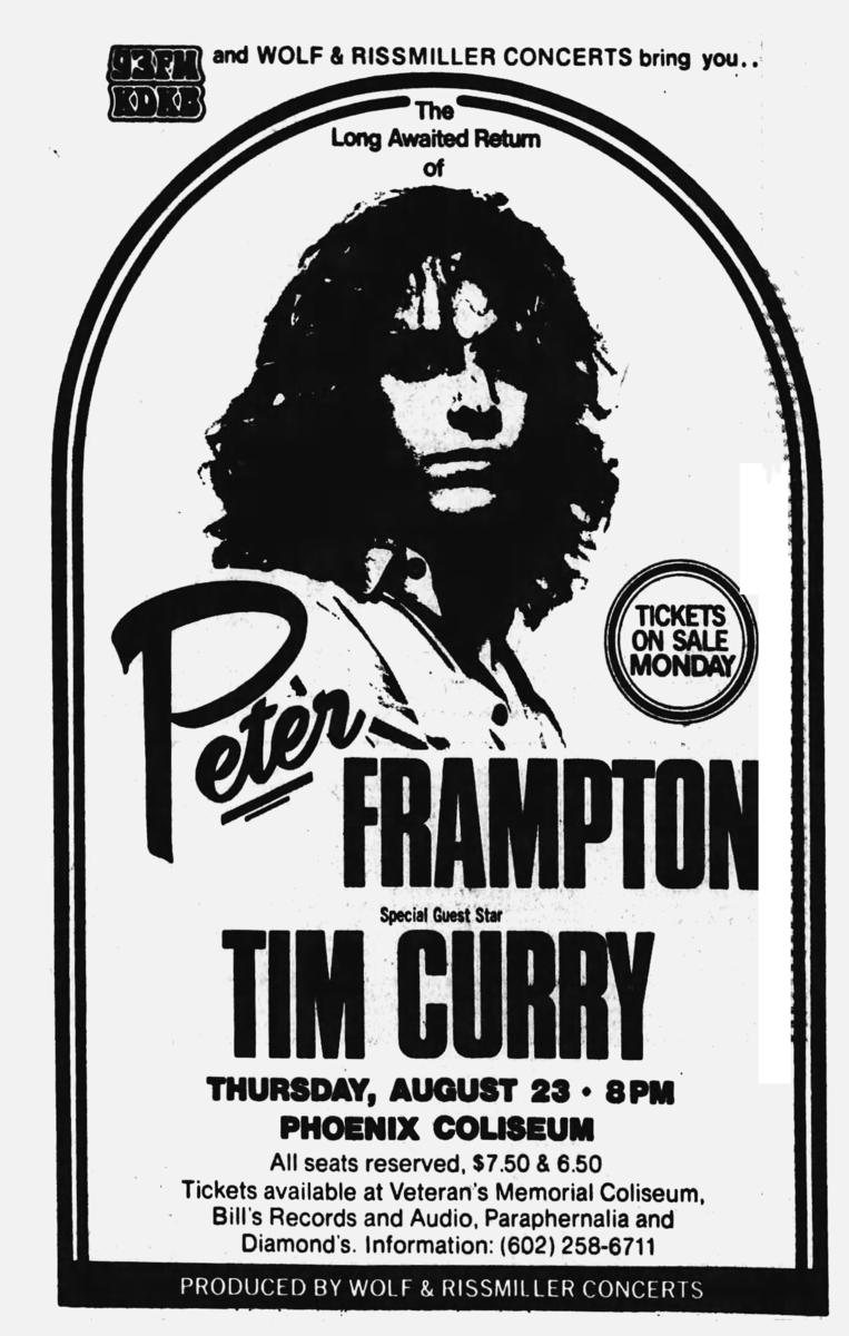 Peter Frampton Concert & Tour History | Concert Archives