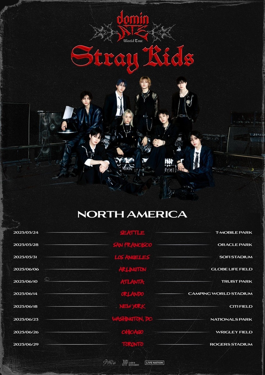 Jun 14, 2025: Stray Kids at Camping World Stadium Orlando, Florida ...