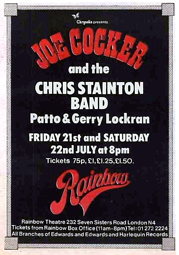 Joe Cocker Concert & Tour History | Concert Archives