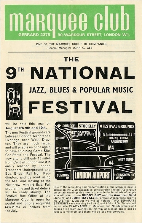 1969 Concert History of Marquee Club - Wardour Street London, England ...