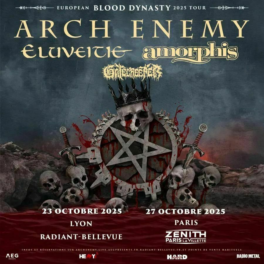 Oct 23 2025 Arch Enemy Eluveitie Amorphis Gatecreeper At